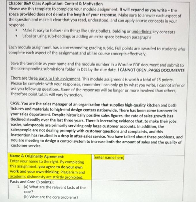 Solved Please use this template to complete your module | Chegg.com