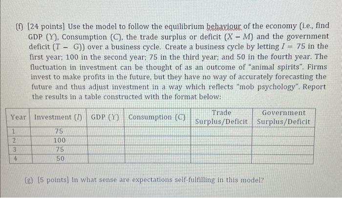 1. ( 80 points) Consider the following model of an | Chegg.com