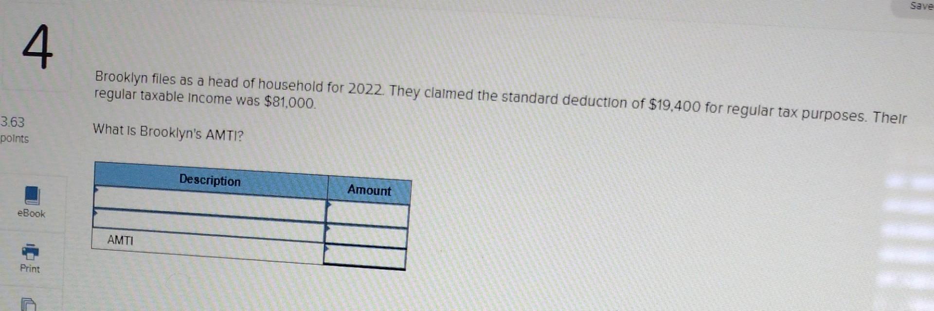 Solved Brooklyn files as a head of household for 2022 . They | Chegg.com