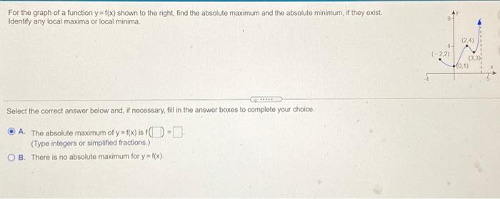 Solved For the graph of a function y=f(x) shown to the | Chegg.com