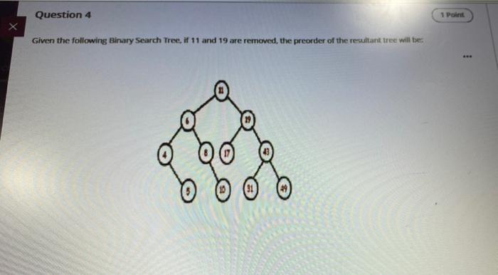 Solved QUESTO The breadth first traversal starting from 1 | Chegg.com