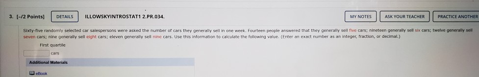 Solved 1. [-12 Points] DETAILS ILLOWSKYINTROSTAT1 2.PR.002. | Chegg.com