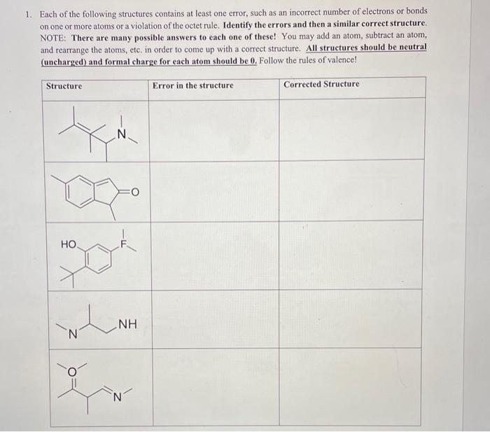 Solved Each of the following structures contains at least | Chegg.com