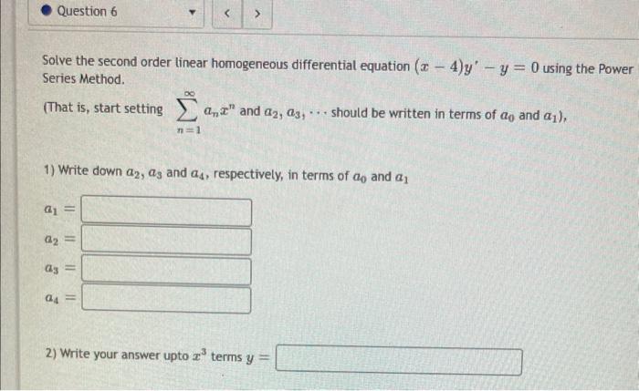 Solved Solve The Second Order Linear Homogeneous
