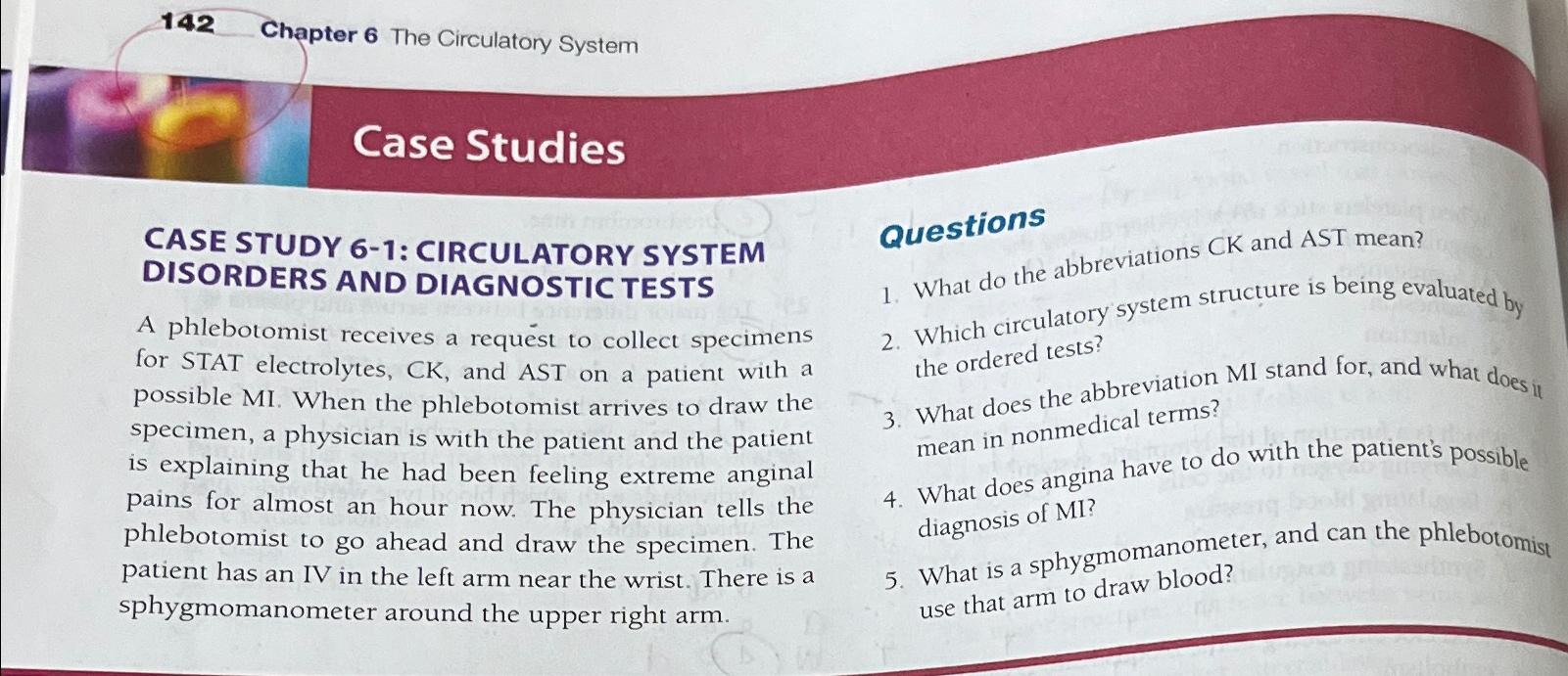Solved Case StudiesCASE STUDY 6-1: CIRCULATORY SYSTEM | Chegg.com