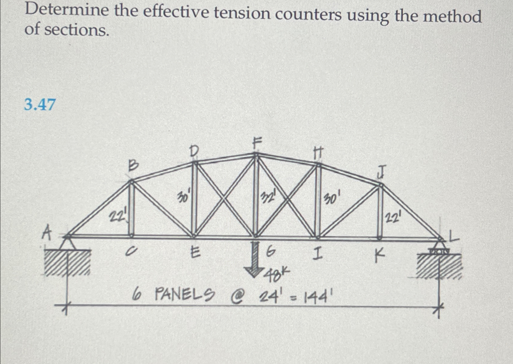Solved Determine the effective tension counters using the | Chegg.com