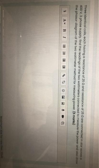 Solved Three Identical Coils Each Having A Reactance Of 25
