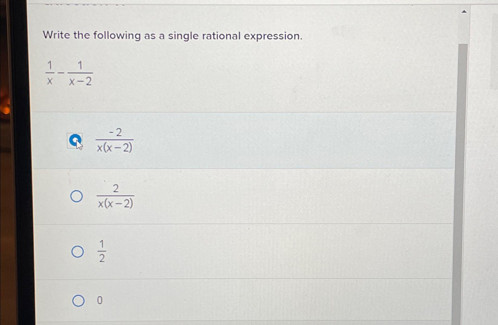 Solved Write the following as a single rational | Chegg.com