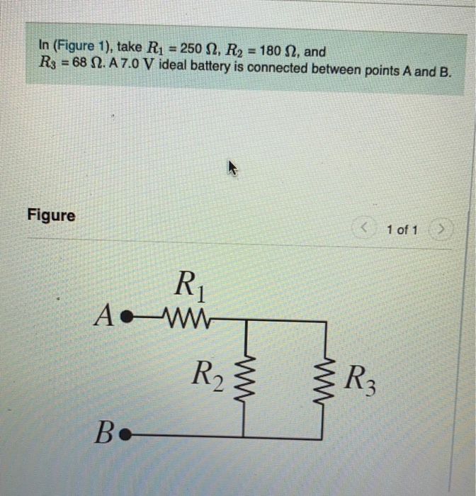 Solved In (Figure 1), take R1 = 250 82, R2 = 180 S2, and R3 | Chegg.com