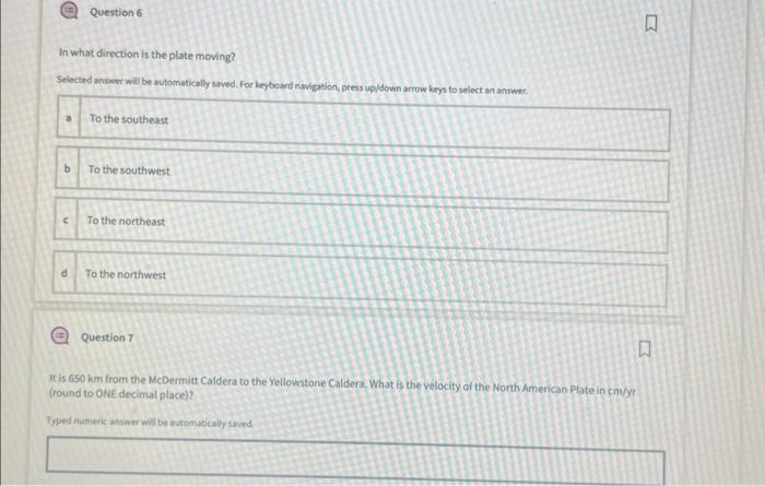 Solved The next tew questions will use this map of volcanic | Chegg.com