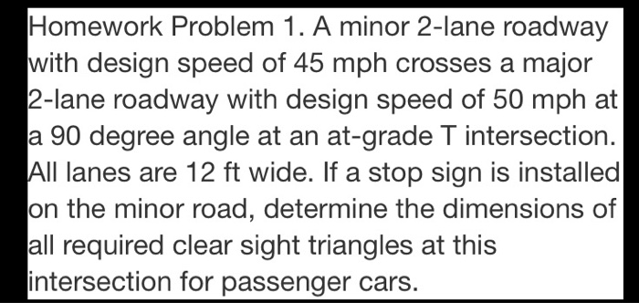 Solved determine the Dimensions of All required clear sight | Chegg.com