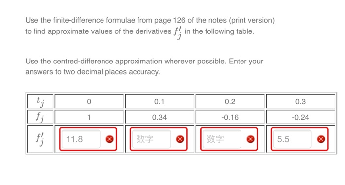 Solved Use the finite-difference formulae from page 126 of | Chegg.com