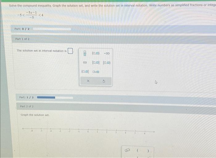 Solved Solve the compound inequality. Graph the solution | Chegg.com