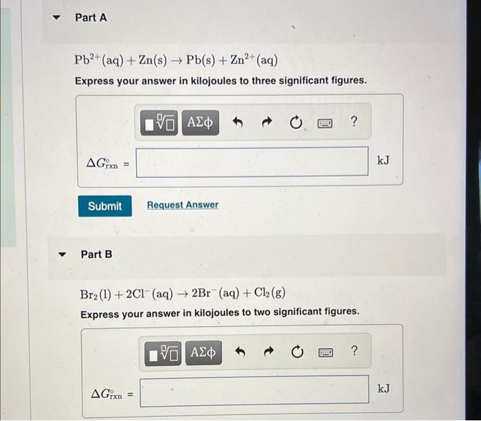 Solved Use tabulated electrode potentials to calculate | Chegg.com