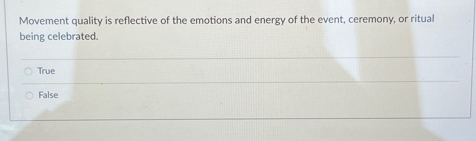 Solved Movement quality is reflective of the emotions and | Chegg.com