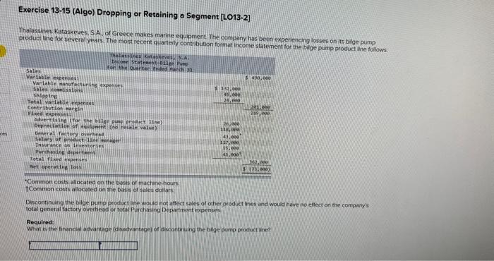Solved Exercise 13−15 (Algo) Dropping or Retaining a Segment | Chegg.com