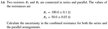 Solved Two resistors R1 and R2 are connected in series and | Chegg.com
