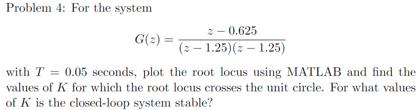 Solved Problem 4: For the | Chegg.com