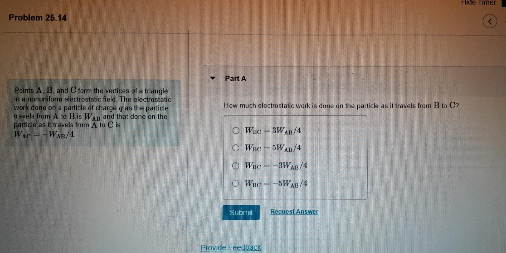Solved Points A, B, and C form the vertices of a triangle in | Chegg.com