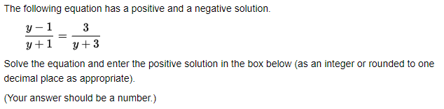 Solved The following equation has a positive and a negative | Chegg.com
