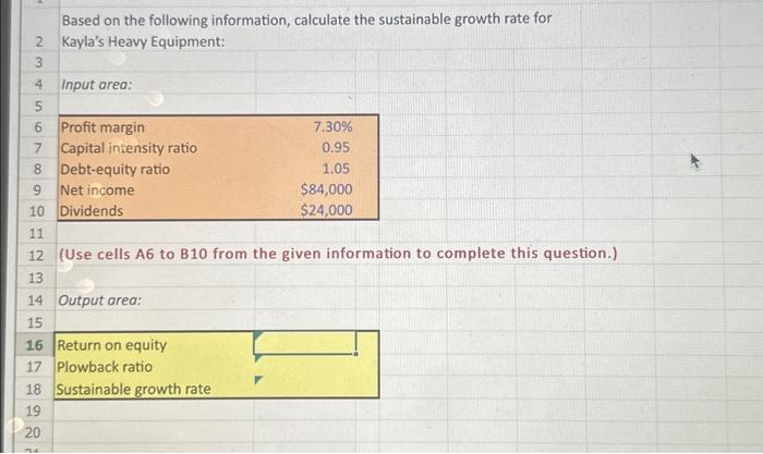Solved Based on the following information, calculate the | Chegg.com