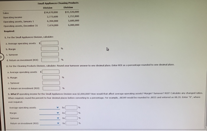 Solved Calculating Average Operating Assets, Margin, | Chegg.com