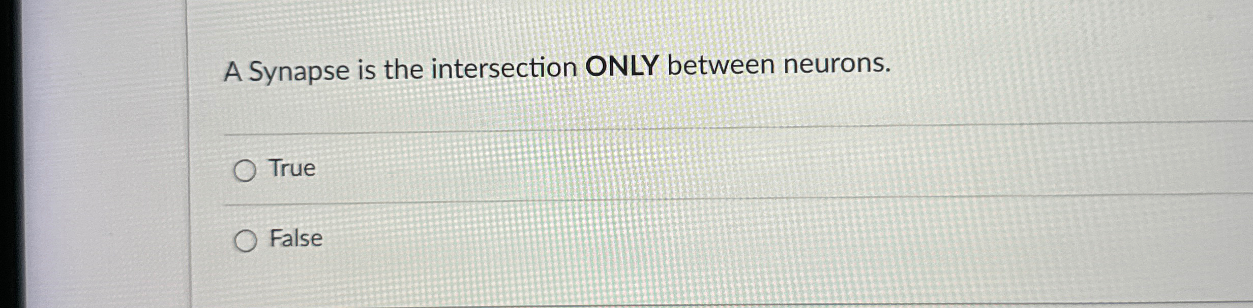 Solved A Synapse is the intersection ONLY between | Chegg.com
