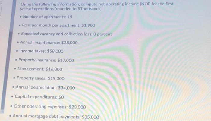 Solved Using the following information, compute net | Chegg.com