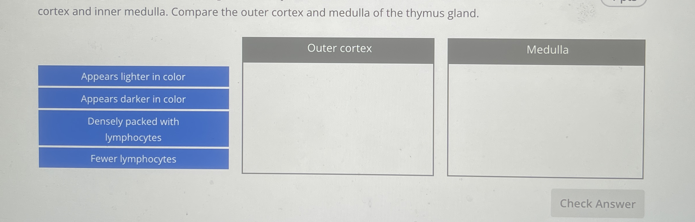 Solved cortex and inner medulla. Compare the outer cortex | Chegg.com
