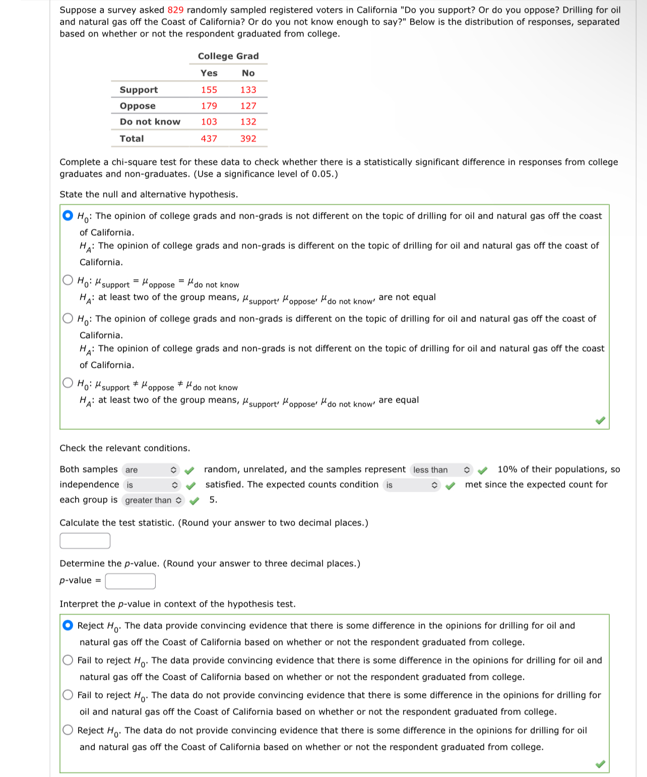 Solved Suppose a survey asked 829 ﻿randomly sampled | Chegg.com