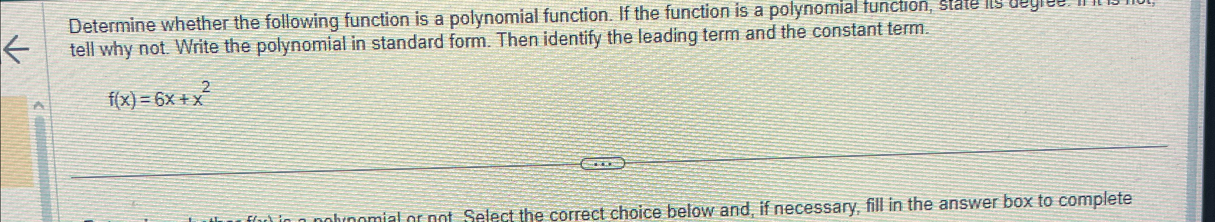 Solved Determine whether the following function is a | Chegg.com
