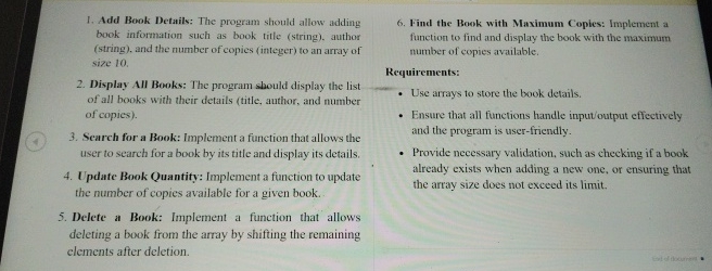 Solved Problem Statement-2Write a program in C , ﻿for | Chegg.com