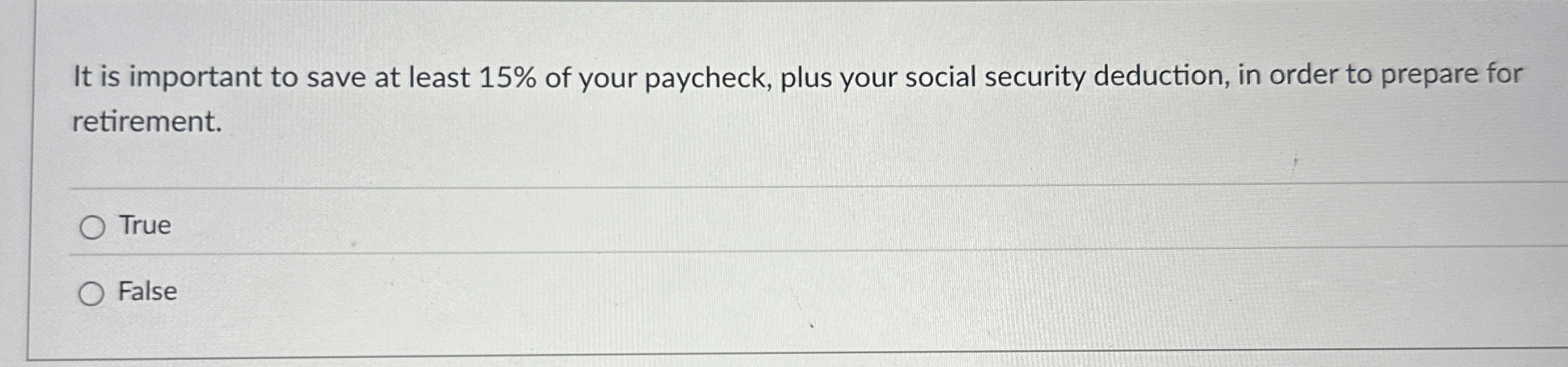 Solved It is important to save at least 15% ﻿of your | Chegg.com