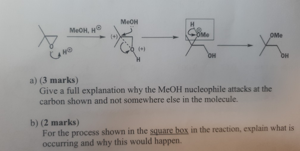 Solved MeOH H Меон, не Gime (+) OMe H OH OH a) (3 marks) | Chegg.com