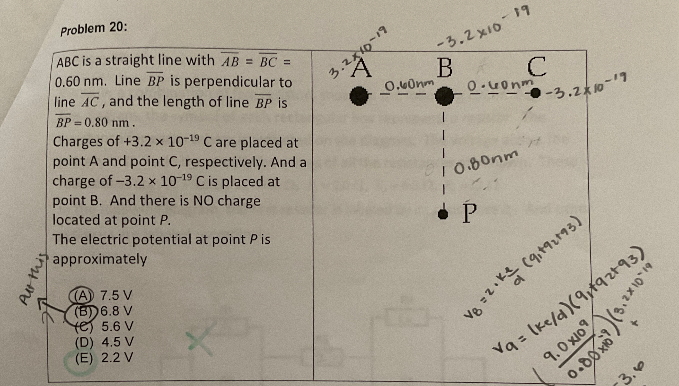 Solved Problem 20:ABC is a straight line with | Chegg.com