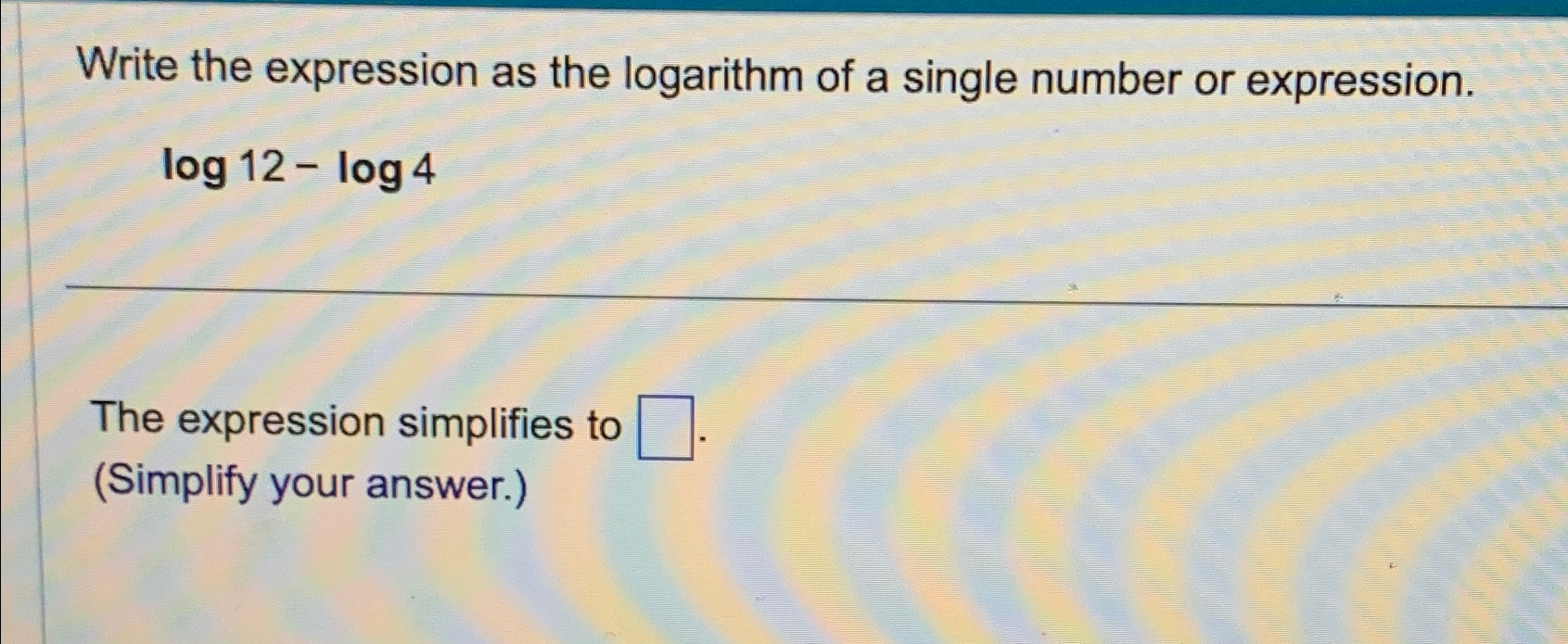 Solved Write the expression as the logarithm of a single | Chegg.com