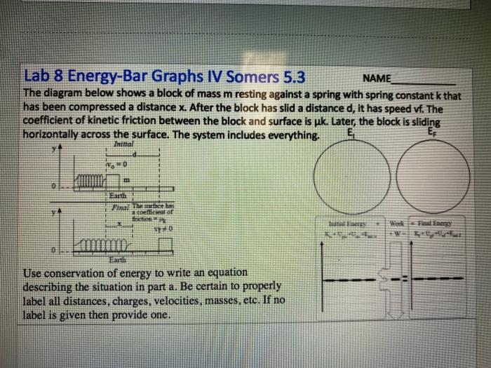 Solved NAME Lab 8 Energy-Bar Graphs II Somers 5.2 The | Chegg.com
