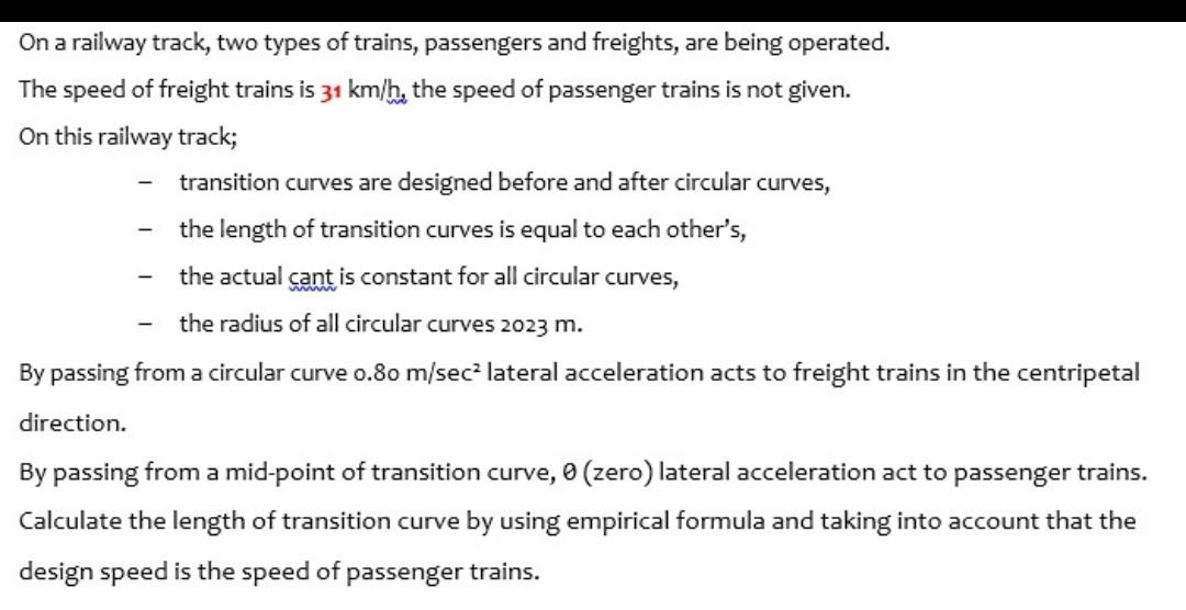 Solved On a railway track, two types of trains, passengers | Chegg.com