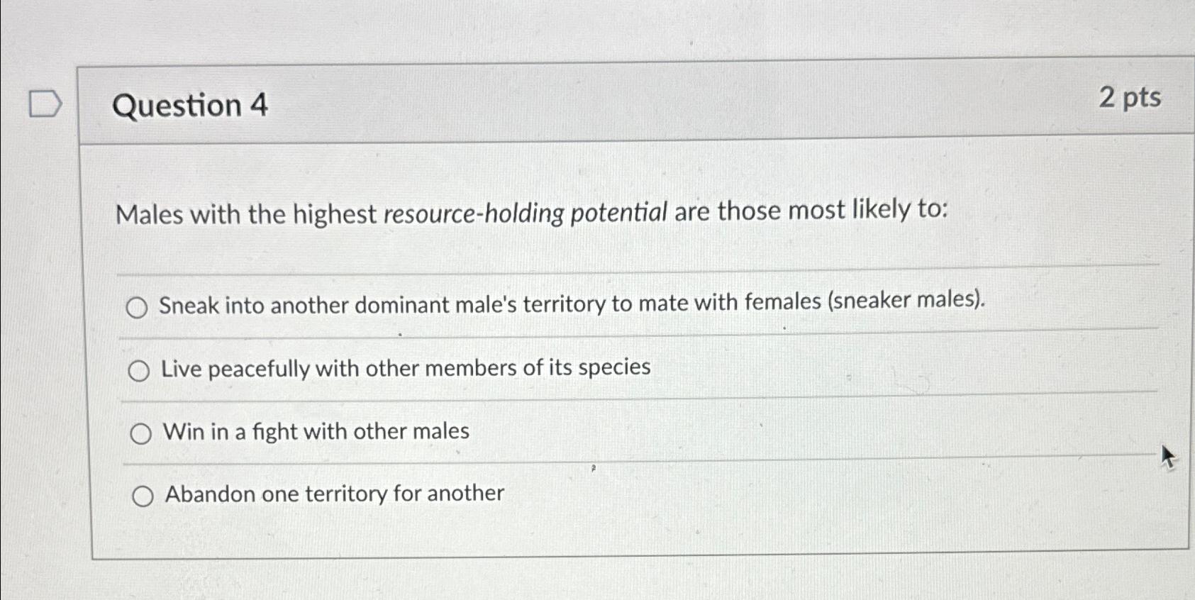 Solved Question 42 ﻿ptsMales with the highest | Chegg.com