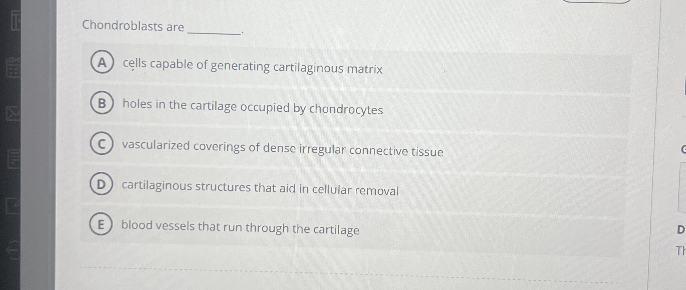 Solved Chondroblasts arecells capable of generating | Chegg.com