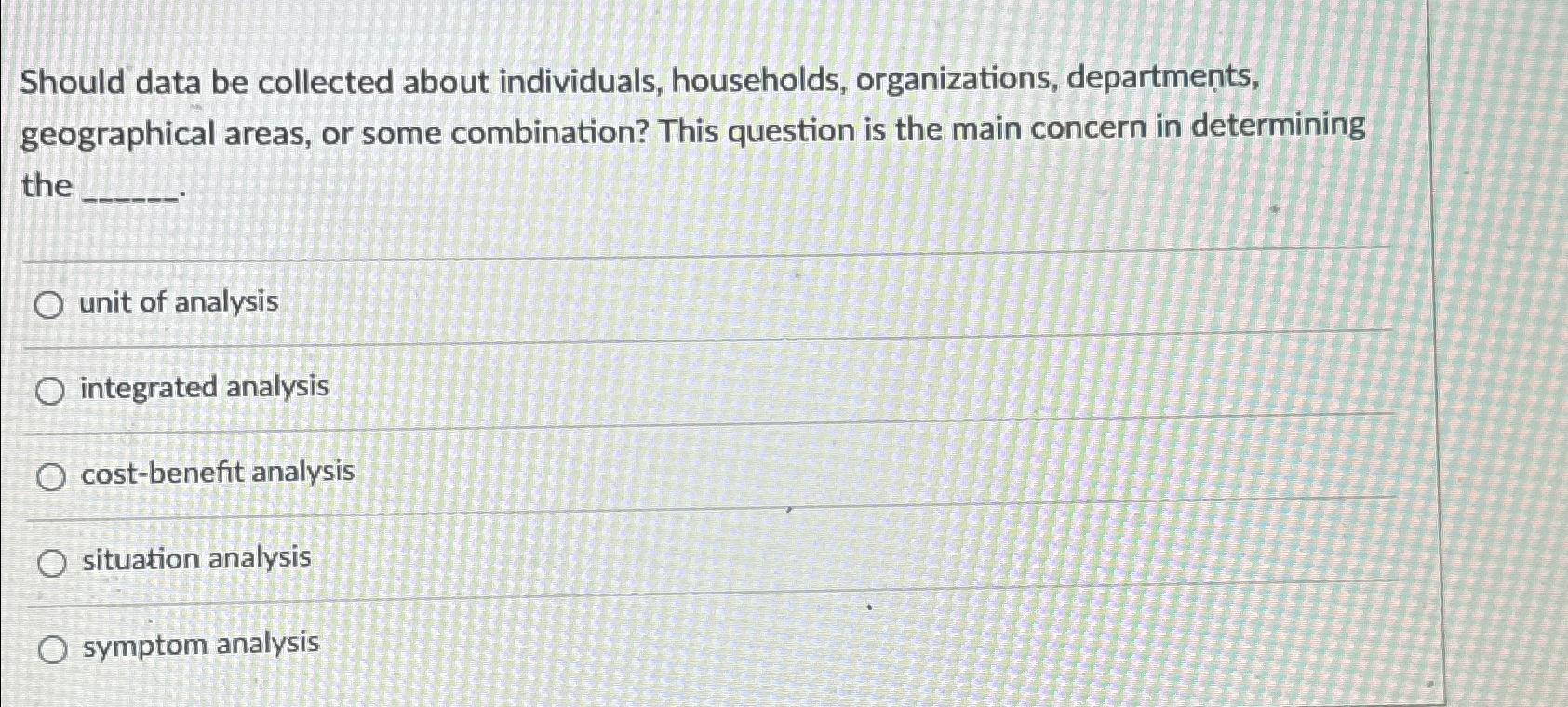 Solved Should data be collected about individuals, | Chegg.com