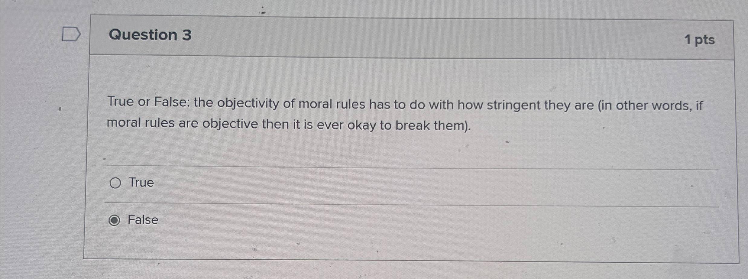 Solved Question 31 ﻿ptsTrue or False: the objectivity of | Chegg.com