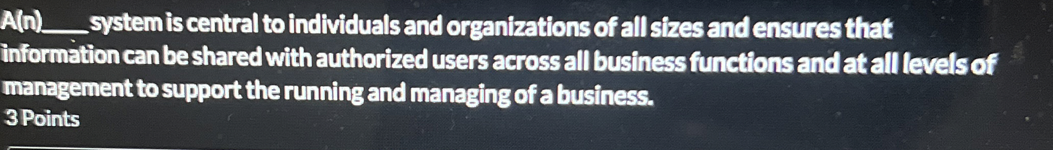 Solved A(n).system is central to individuals and | Chegg.com