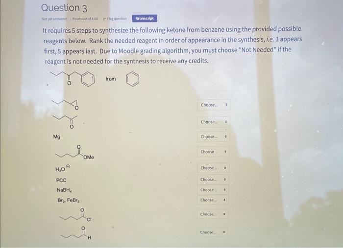 Solved It requires 5 steps to synthesize the following | Chegg.com