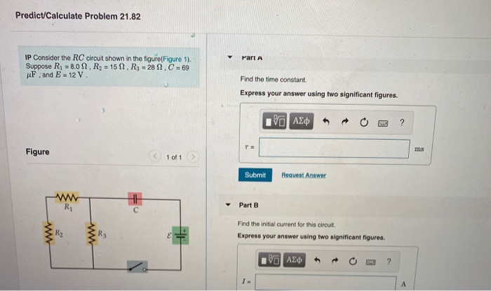 Solved Predict/Calculate Problem 21.82 Part A IP Consider | Chegg.com