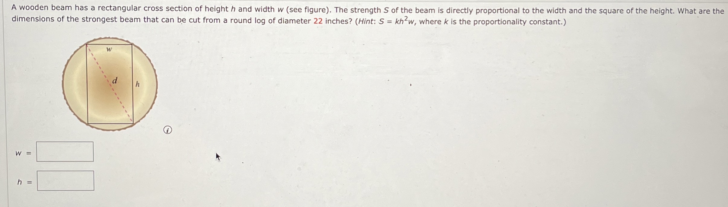 Solved A wooden beam has a rectangular cross section of | Chegg.com
