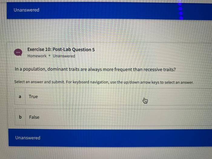 Solved Exercise 10: Post-lab Question 1 Homework. Unanswered | Chegg.com