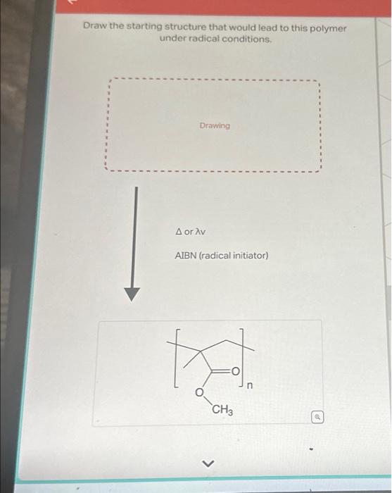 Solved Draw the starting structure that would lead to this | Chegg.com