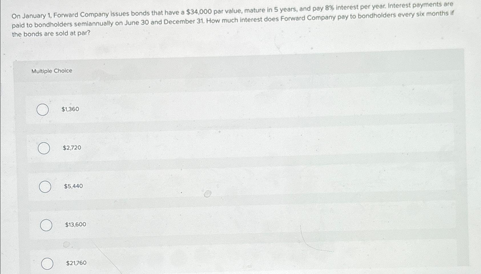 Solved On January 1, ﻿Forward Company issues bonds that have | Chegg.com