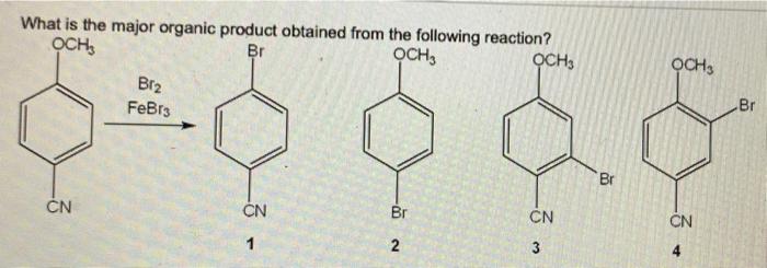 [Solved]: What is the major organic product obtained from t